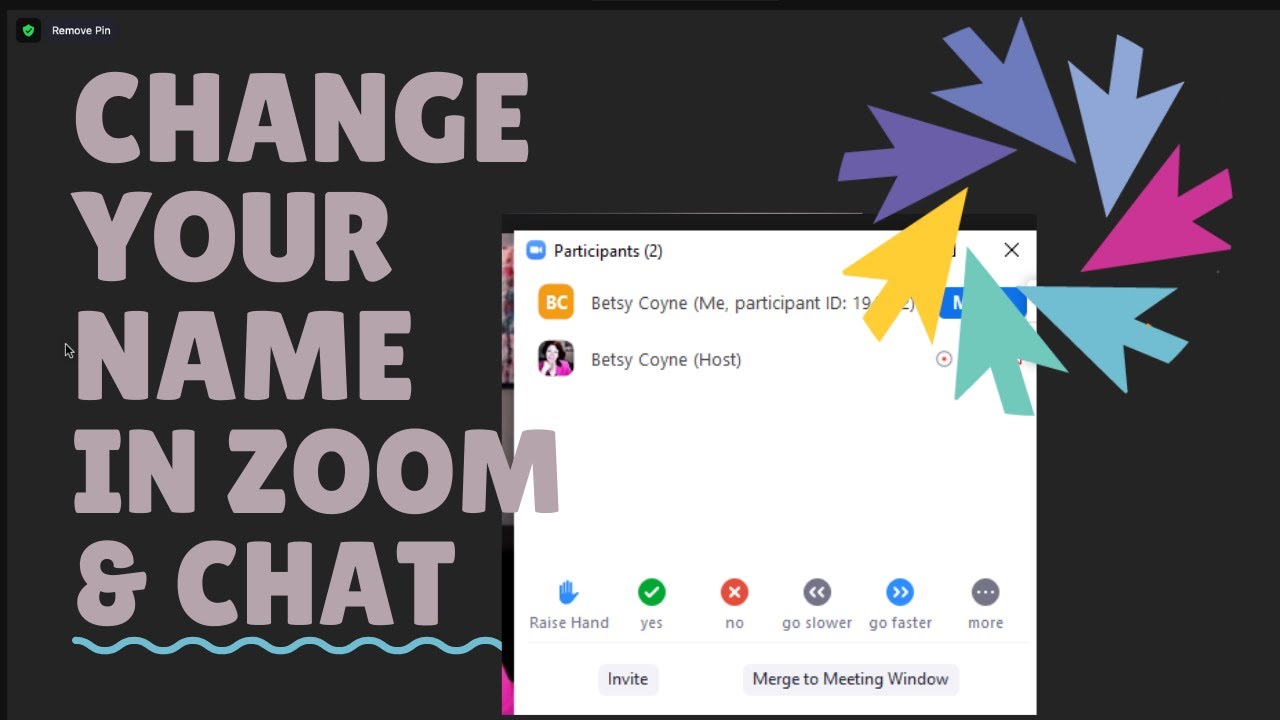 How to Change your Name and Chat in a Zoom Meeting - YouTube