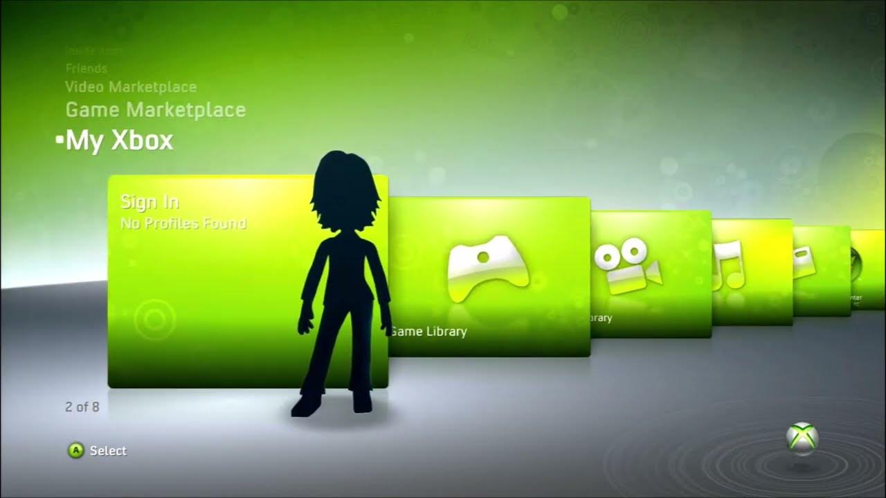 Xbox 360 NXE Dashboard 2.0.7371.0 - YouTube