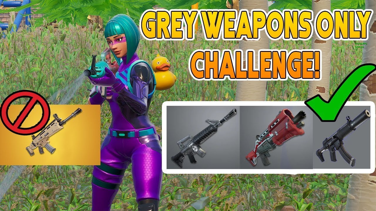 Grey Weapons Only Challenge Fortnite - Vbuck Giveaway Winner ! - YouTube