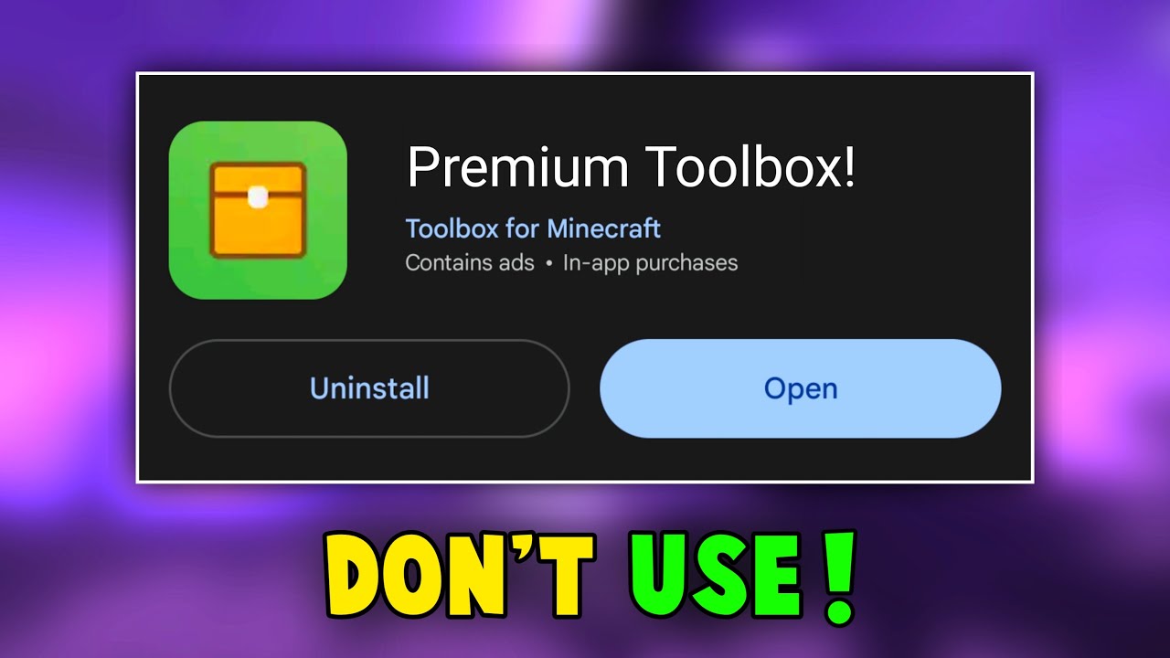 Don't Use This ToolBox | Premium Toolbox for Minecraft | Premium ...