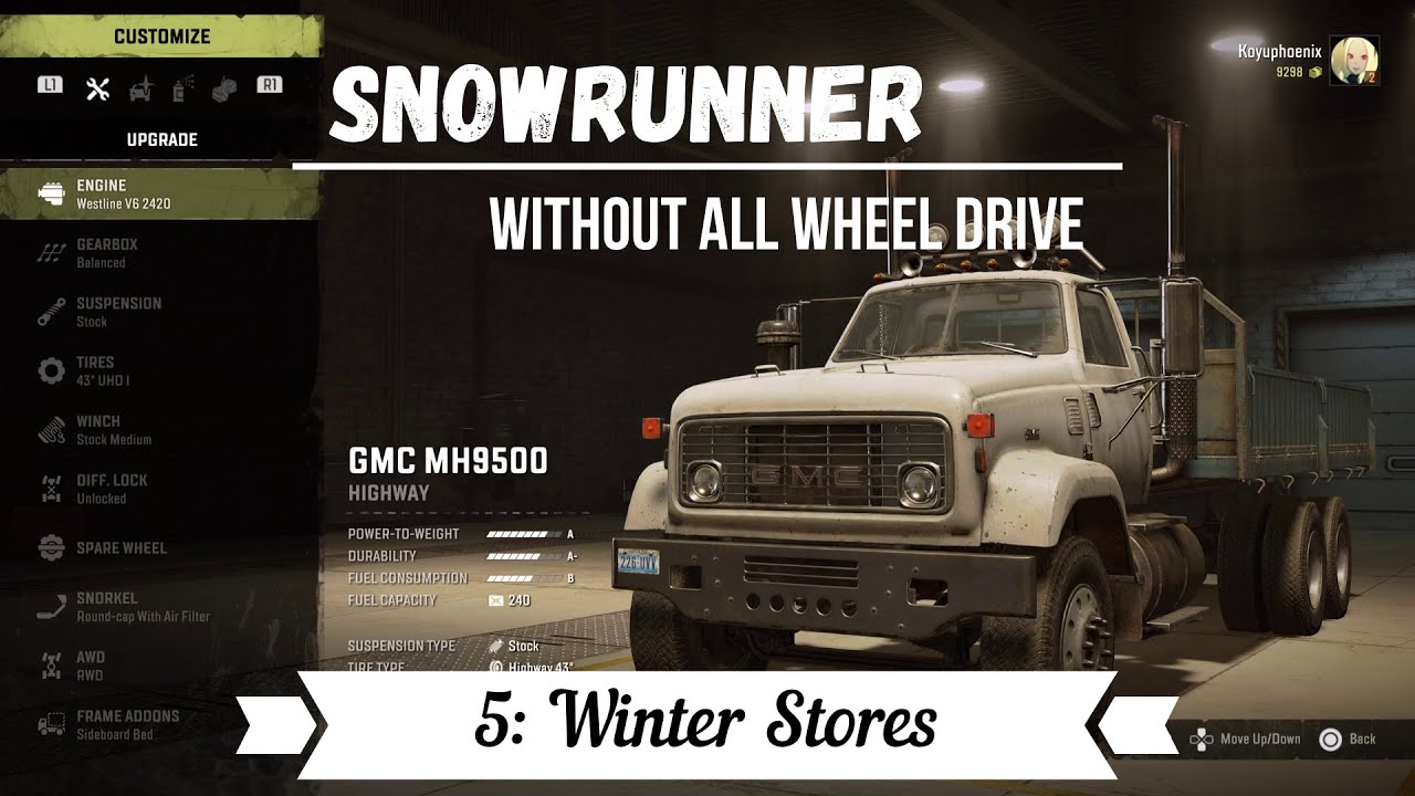 Winter Stores Without All Wheel Drive - Hard Mode Snowrunner Gameplay PS4 PS5 - YouTube