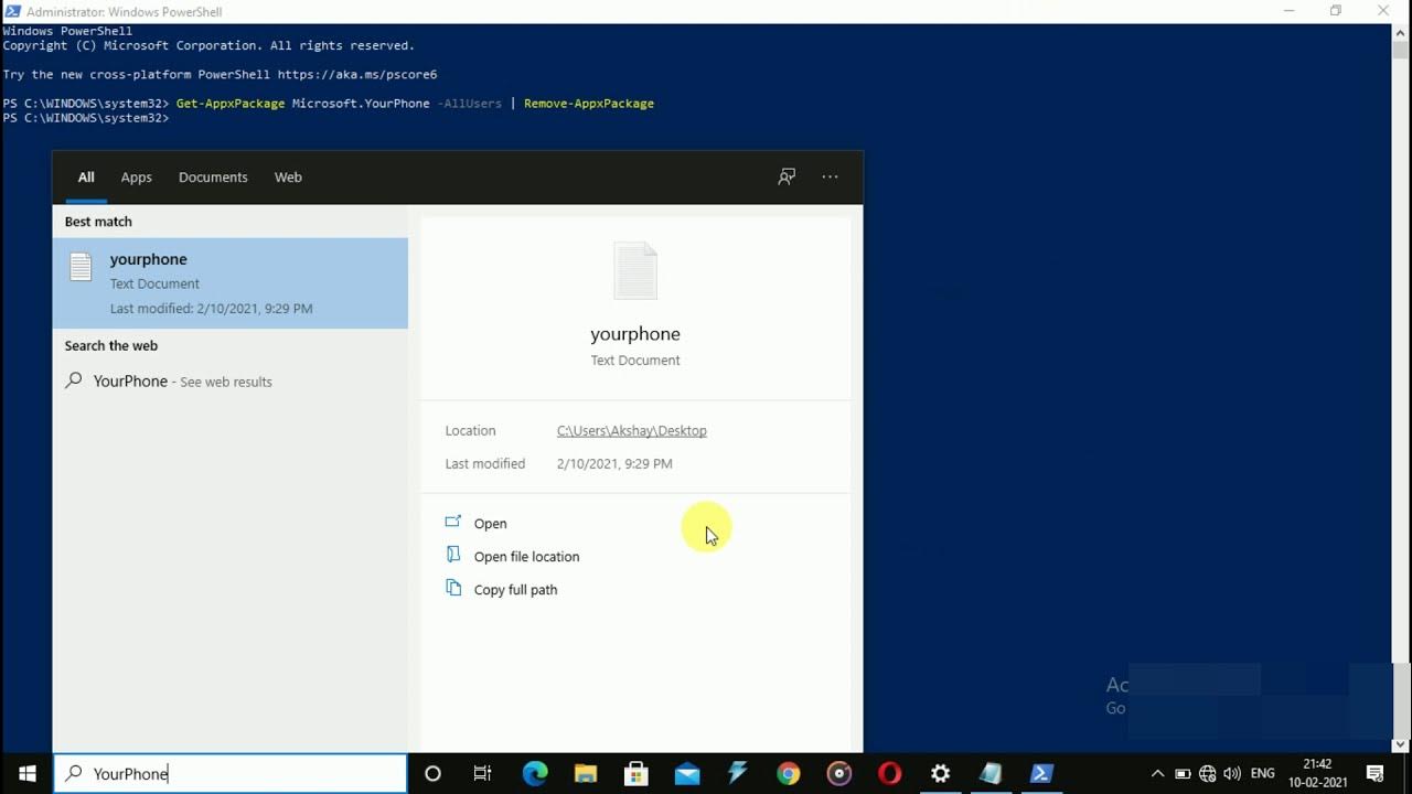 How to Uninstall Your Phone app in Windows 10 | Uninstall and Remove ...