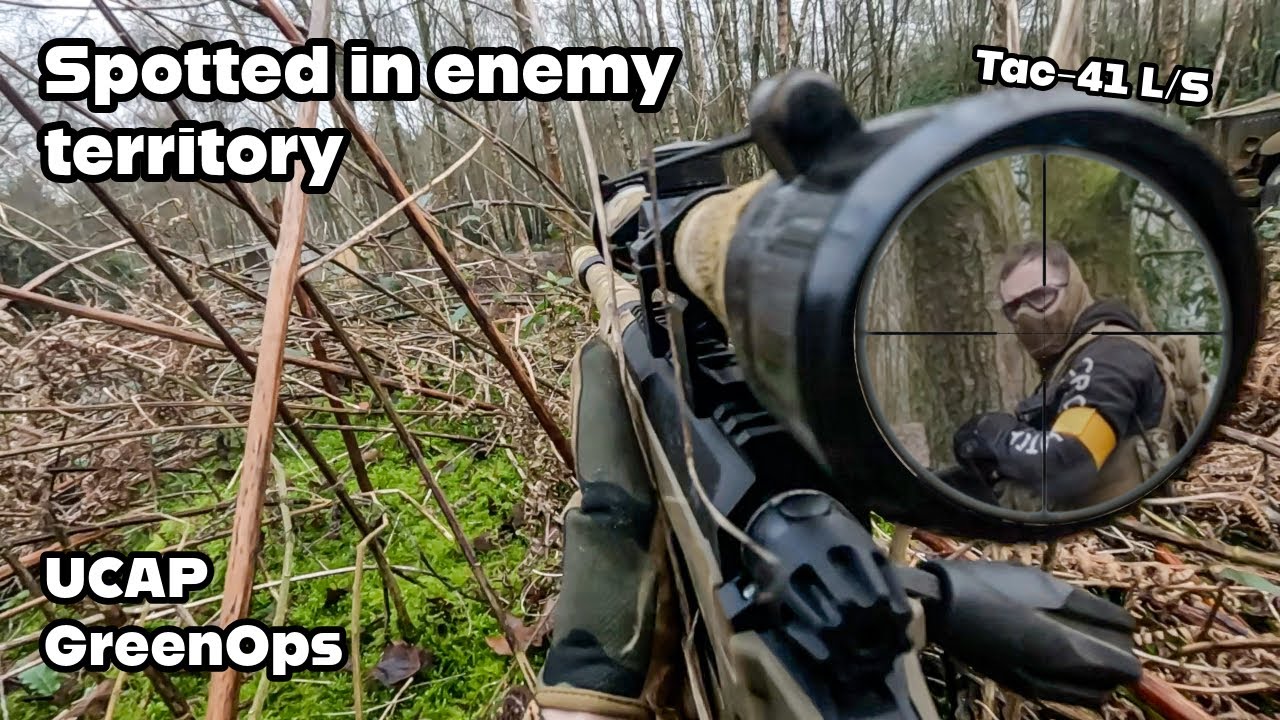 SPOTTED in ENEMY TERRITORY! Airsoft Sniper Gameplay (UCAP GreenOps ...