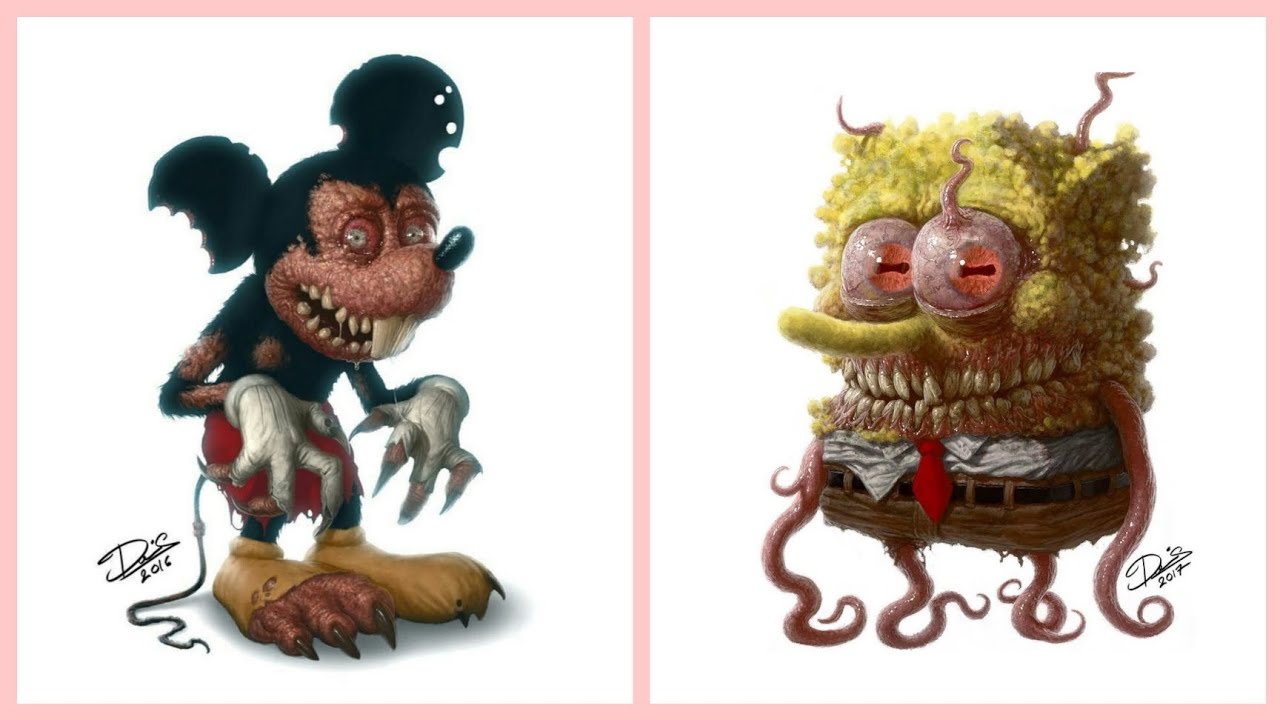 Top 25 CHILDHOOD CARTOON CHARACTERS TURNED INTO MONSTERS👻💀 - YouTube