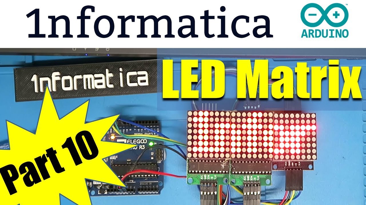 Elegoo UNO R3 Project Part 10 MAX7219 LED Matrix Module. - YouTube