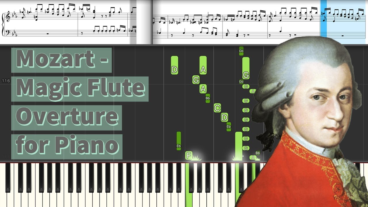 Mozart - Magic Flute Overture for Piano || Synthesia Tutorial - YouTube