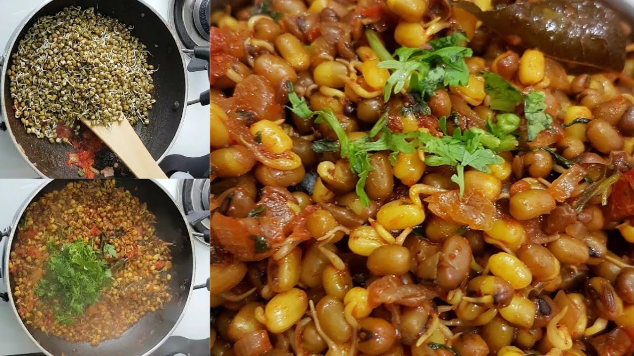Moong Sprouts Recipe | Hesaru Kaalu Palya | ಹೆಸರು ಕಾಳು ಪಲ್ಯ - YouTube