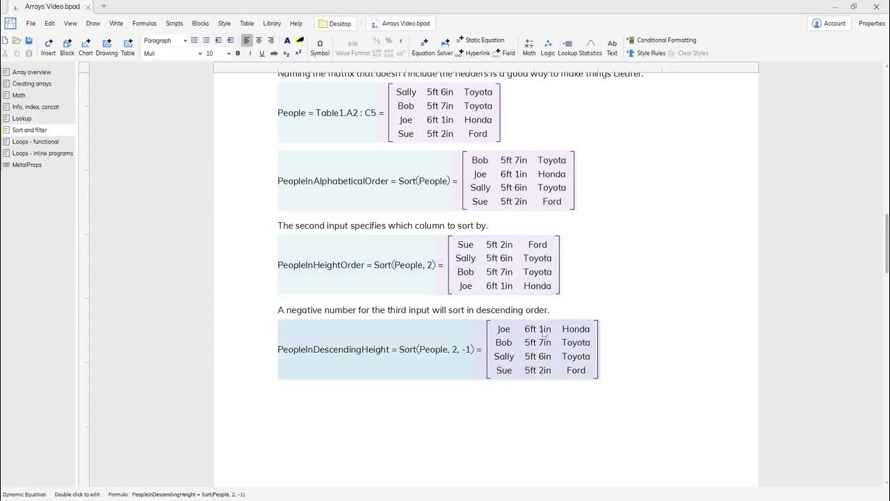 Blockpad | Arrays - sort and filter functions - YouTube