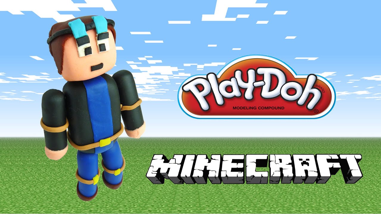play doh The Diamond Minecart - how to make with playdough - YouTube