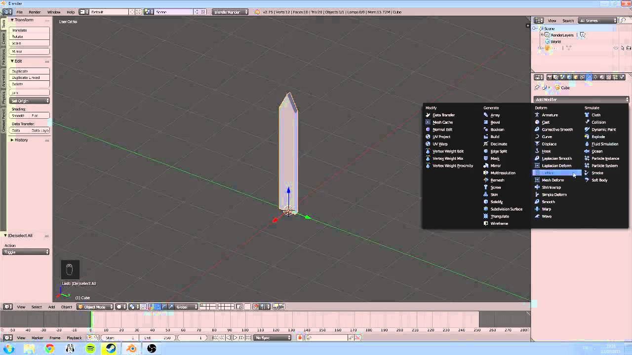 Blender Tutorial: Blender Modifiers - Array - YouTube