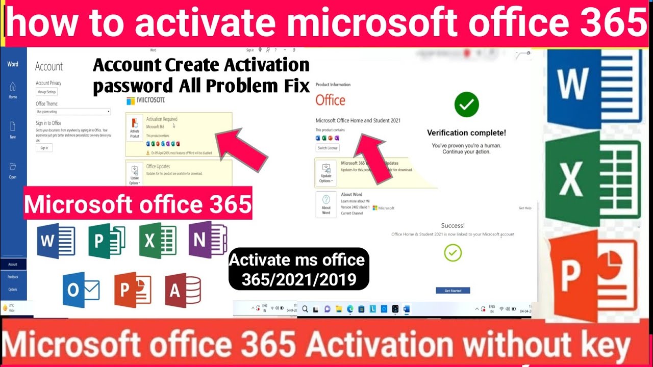 Microsoft office 365 activation without key | how to activate microsoft ...