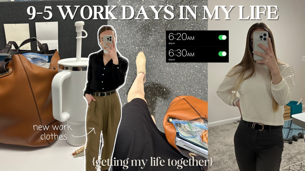 Productive Work Days in my Life | 9-5 office job, getting my life together & Halara try on haul ...