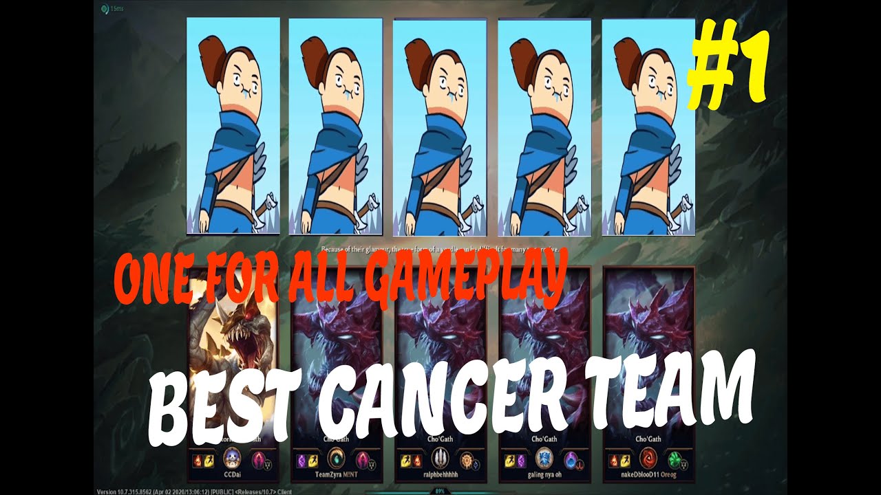 LEAGUE OF LEGENDS ONE FOR ALL! CANCER YASUO 100% - YouTube