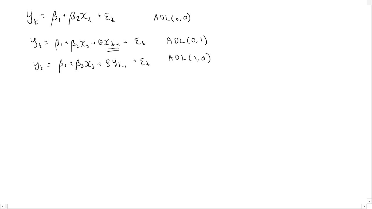 Estimating ADL(p,q) models - YouTube