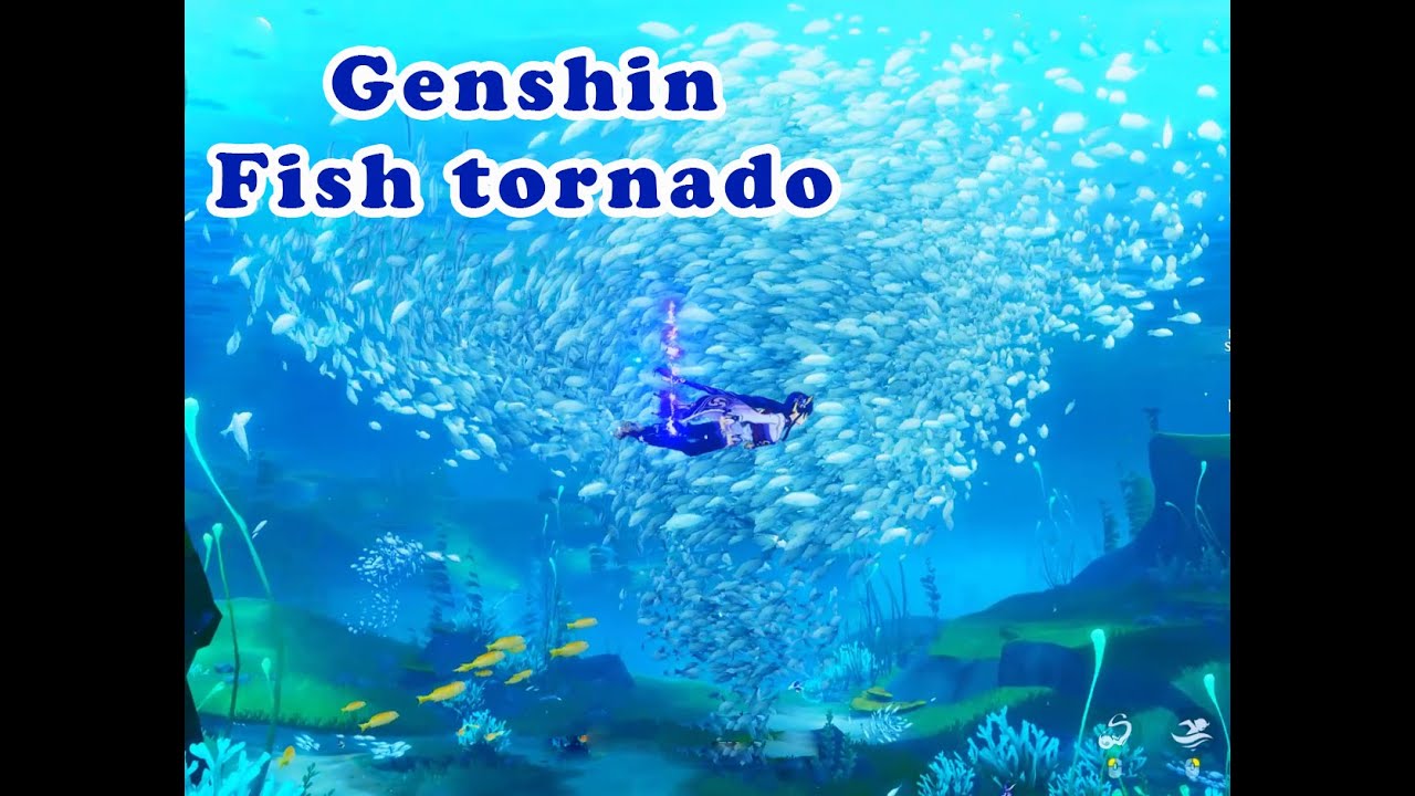 Genshin Impact underwater Fish tornado | Fontaine 4.0 - YouTube