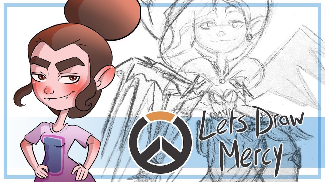 Lets Draw: Mercy from Overwatch - YouTube