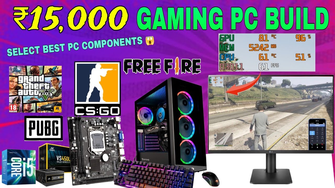 ₹15,000 gaming pc build 2024 | gaming pc build under 15000 - YouTube