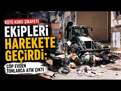 Kötü Koku Şikayeti Ekipleri Harekete Geçirdi: Çöp Evden Tonlarca Atık Çıktı