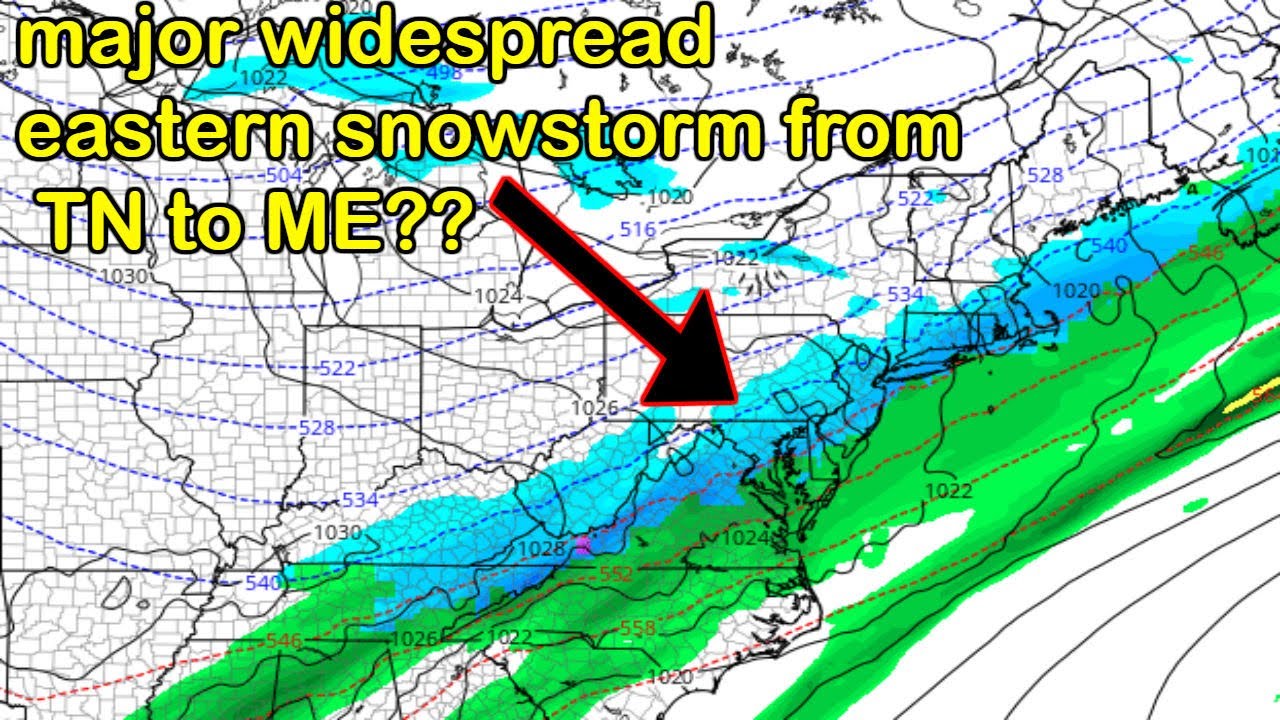 Possibility for Major Widespread Snowstorm Next Week From the Southeast ...