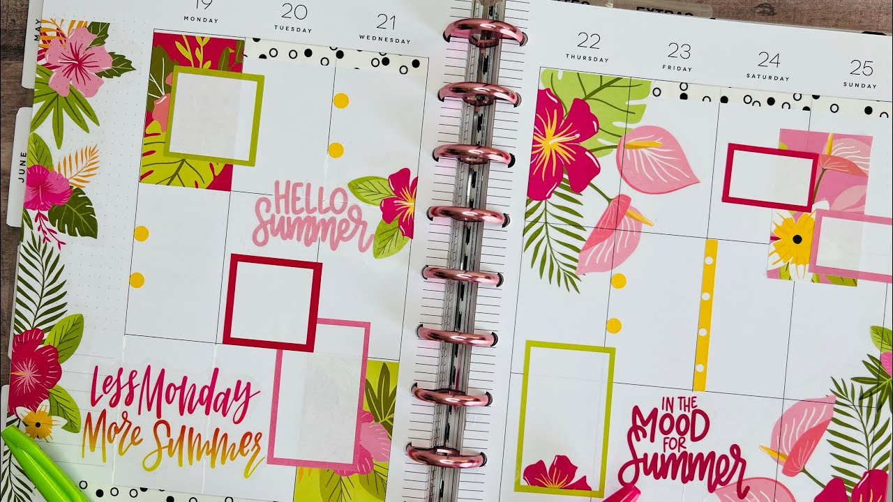 Happy Planner Classic Vertical | Plan with Me | Jun 19 - Jun 25 ...