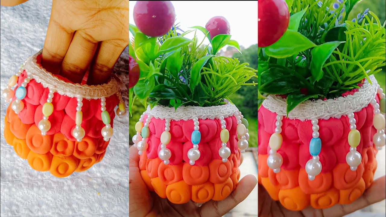 best and worst air dry clays 🌷diy clay pots for plants🌱 home decoration ...