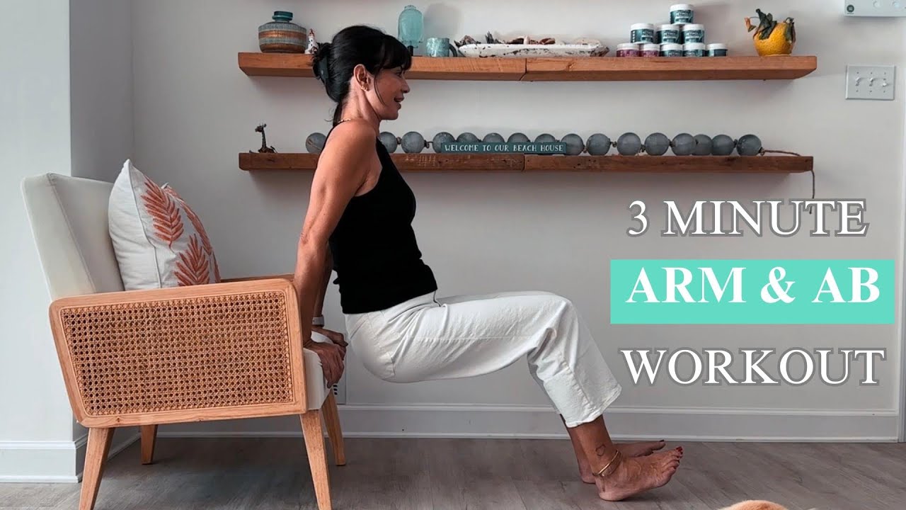 Perfect 3 Minute Arm & Ab workout! (No equipment) - YouTube