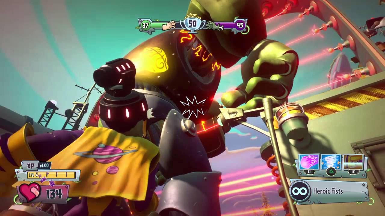 Plants vs Zombies GW 2 zombot fight. - YouTube