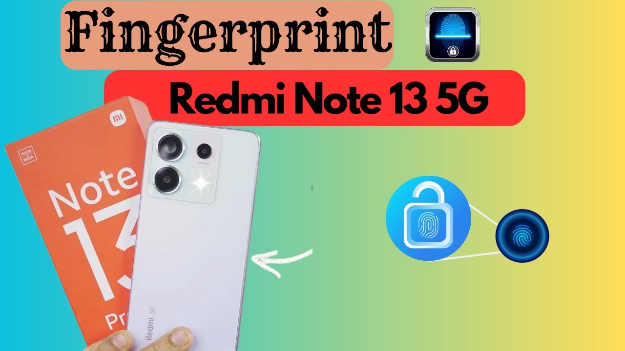 Redmi note 13 5g display fingerprint setting/Redmi note 13 5g display ...