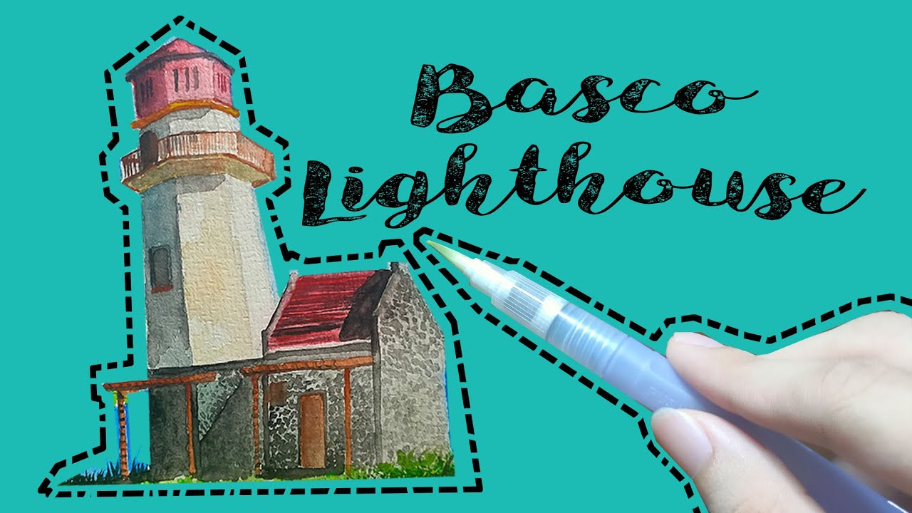 Painting the "Basco Lighthouse" (Watercolor) - YouTube