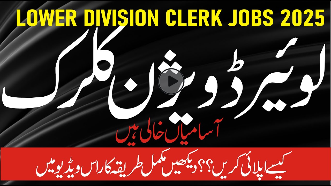 Lower Division Clerk Jobs in Pakistan | Apply Now for Government ...