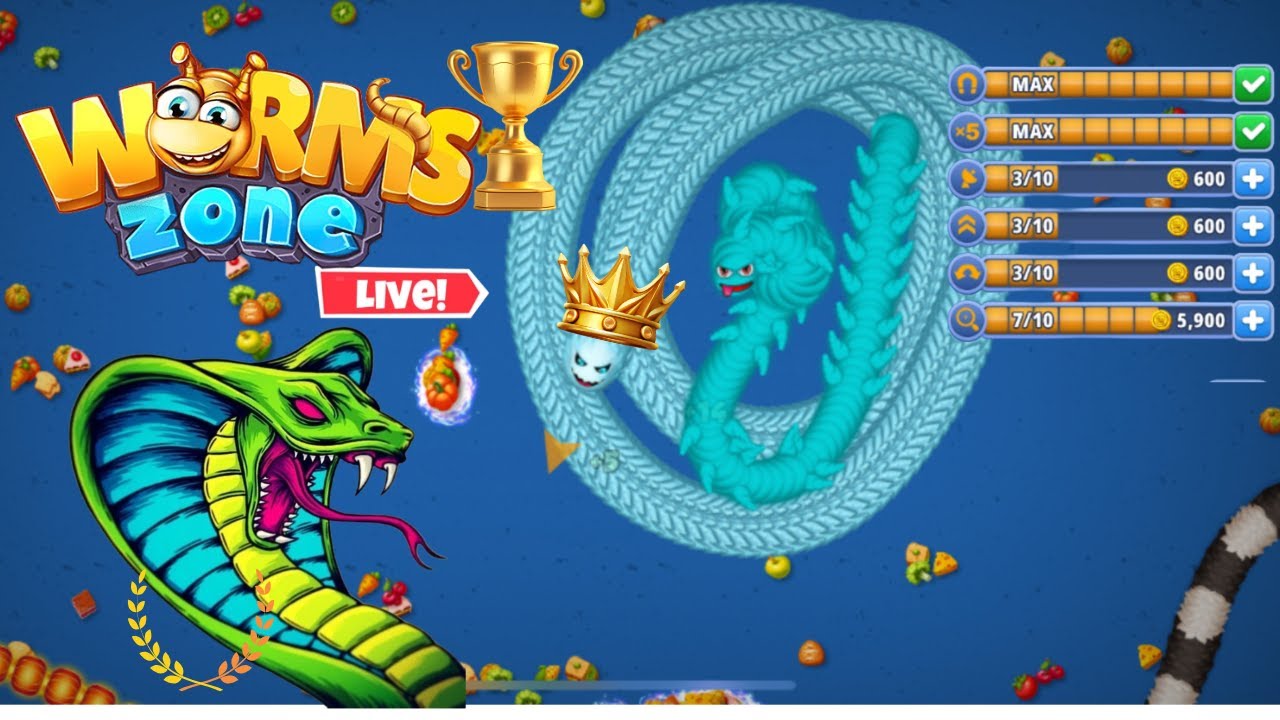 Worms Zone's.io GAMEPLAY Salter Snake|| High Score 5000000+ || VIKAS LIve || #jspthufangaming ...