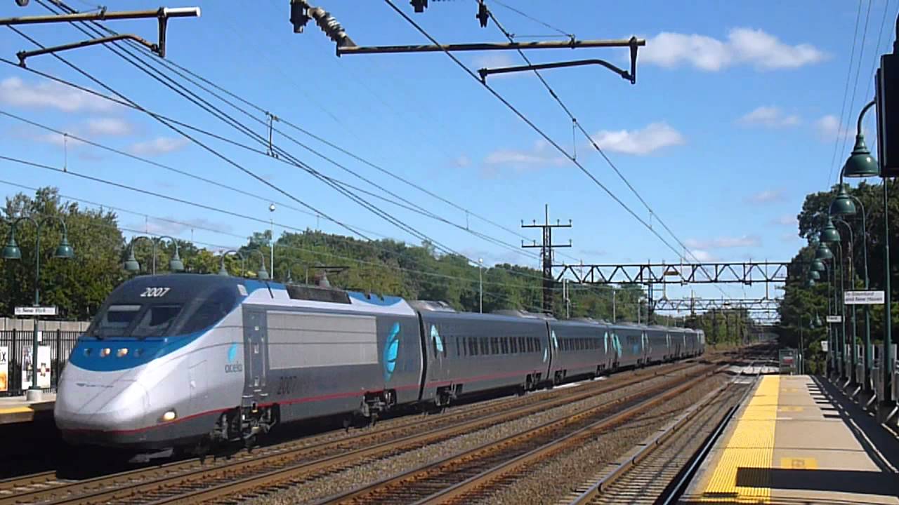 Acela Express Train #2251 in Larchmont - YouTube