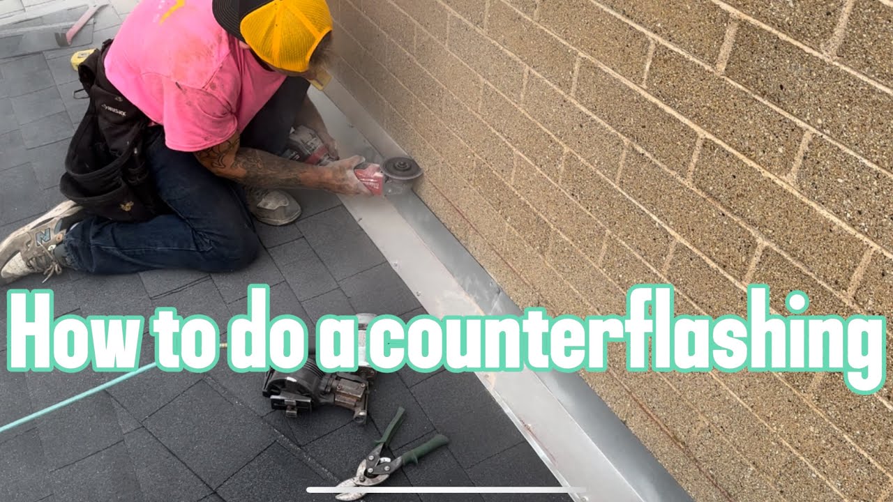 How to do a counterflashing on brick - YouTube