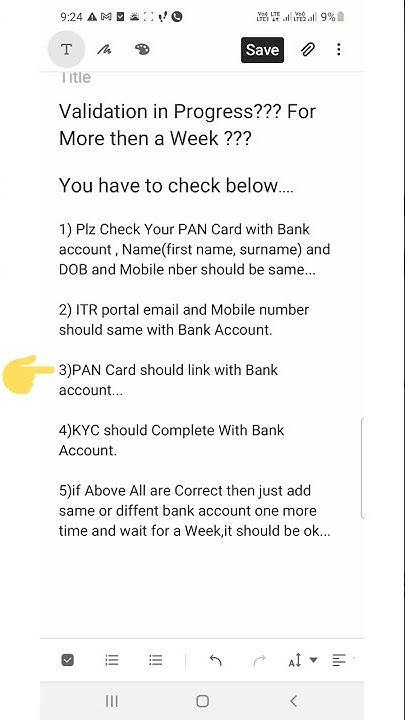 How to Solve Validation in Progress | ITR - YouTube