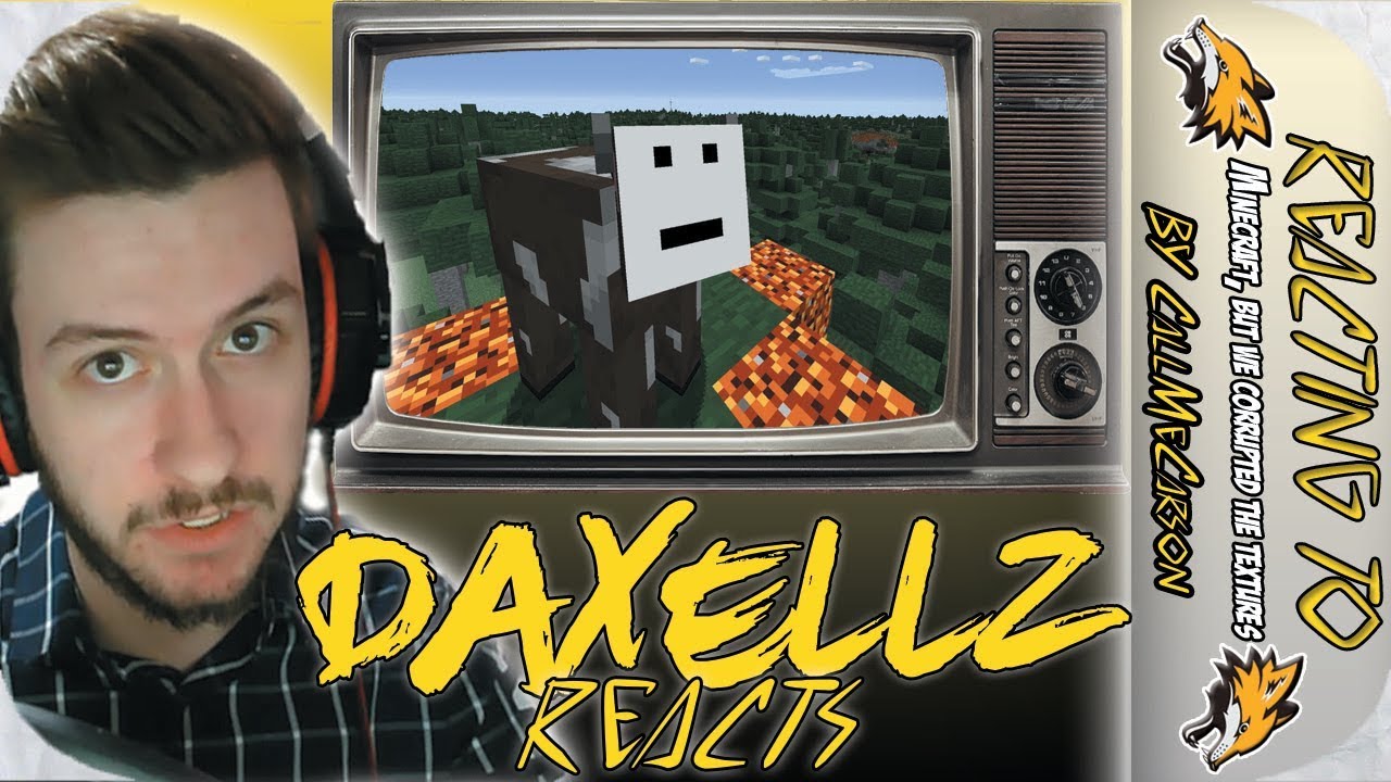 Reacting to CallMeCarson Minecraft, but we corrupted the textures - YouTube