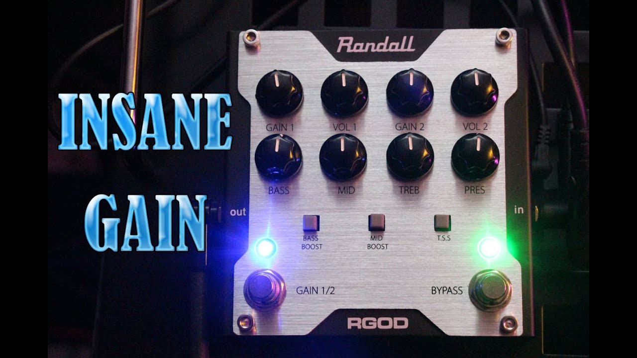 Randall RGOD : PreAmp / Pedal : INSANE GAIN - YouTube