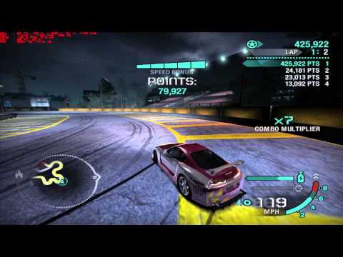 NFS Carbon Silver Track Drift Challenge series 5.1 Million Supra
