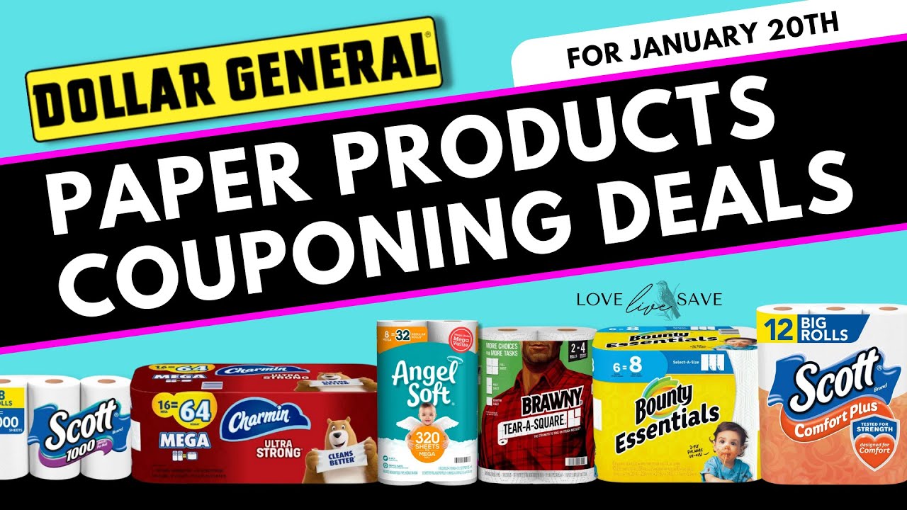 Dollar General Paper Products Couponing Deals for January 20th - YouTube