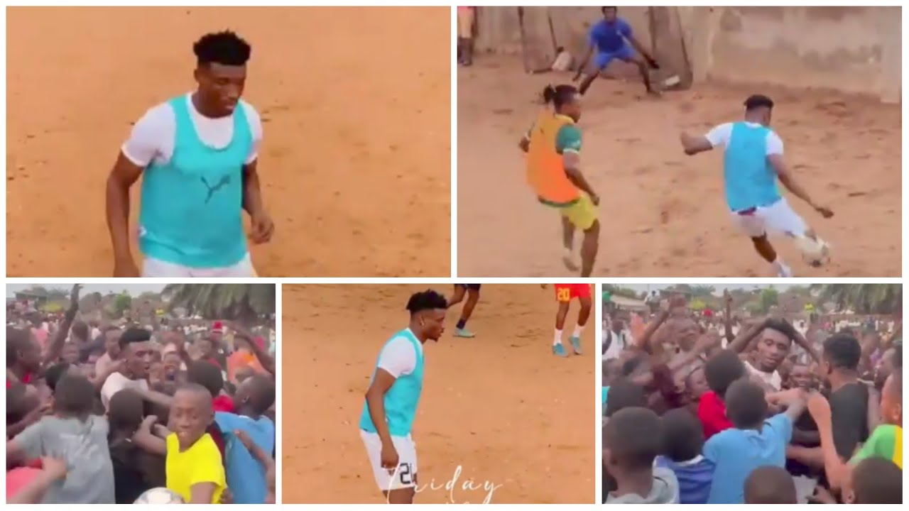 KUDUS MOHAMMED MOBBED BY FANS IN NIMA AFTER SCORING WHILES PLAYING WITH ...