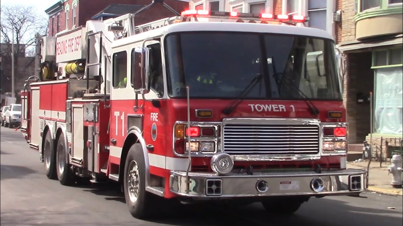 Reading Fire Department Tower 1 Responding - YouTube