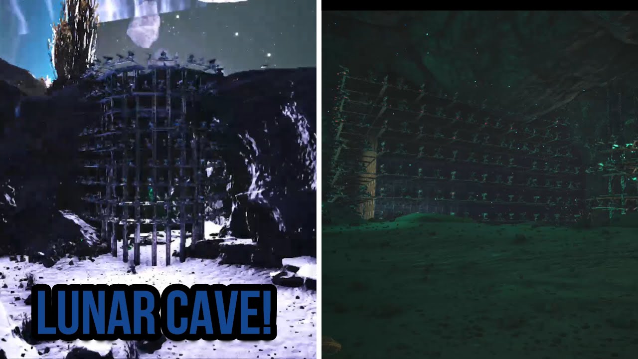 Lunar Cave Base Tour! - ARK: Survival Evolved - YouTube