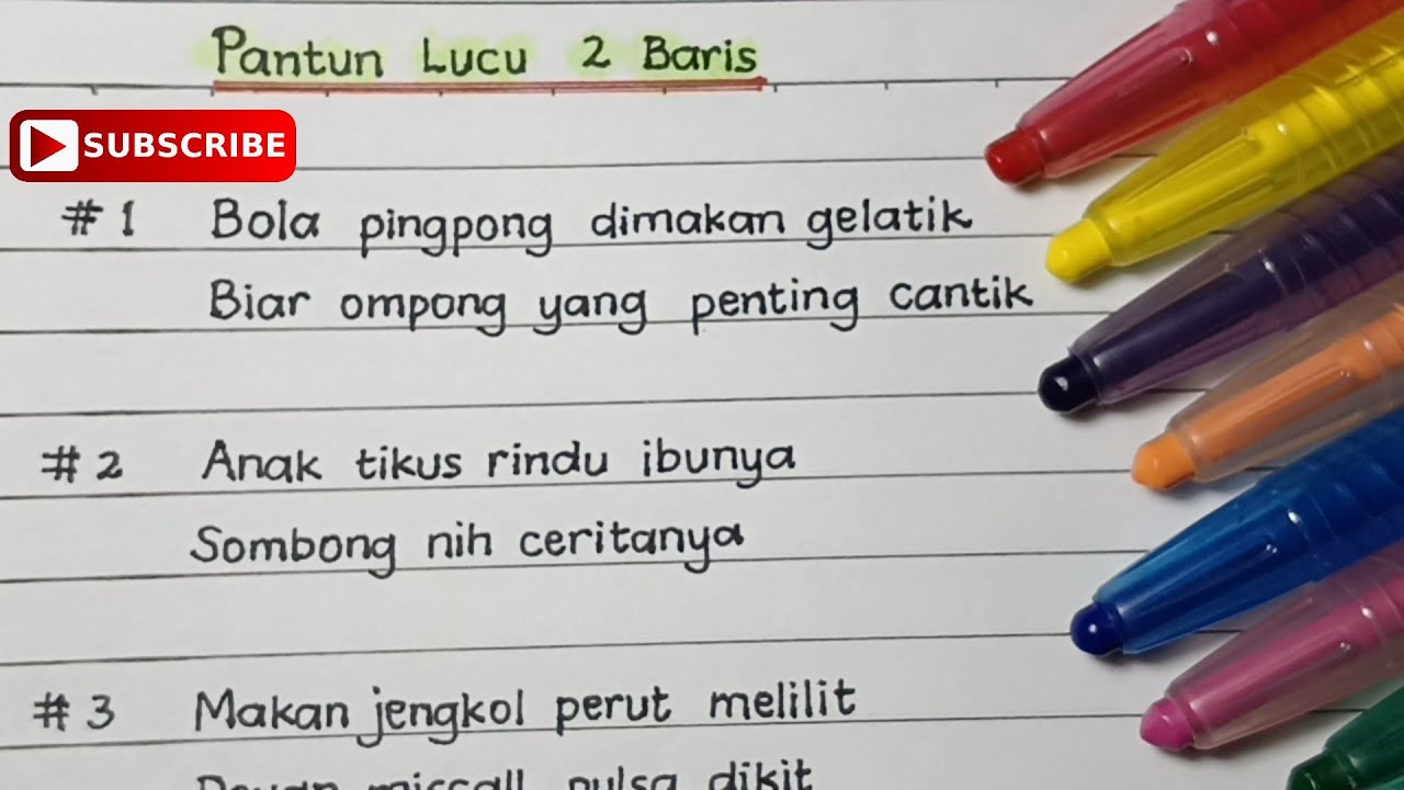 Tulisan Tangan Bagus, Rapi, Indah, dan Bersih ~ Contoh Pantun Lucu 2 ...