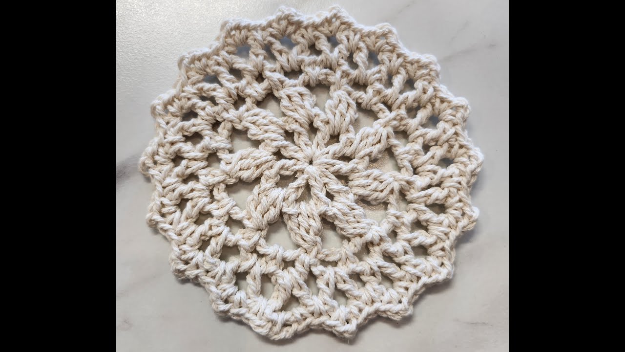 Beautiful crochet coaster tutorial! - YouTube