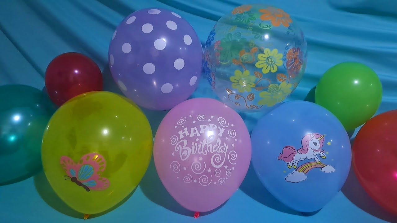 FUN BIRTHDAY BALLOONS POP PART 715!!! - YouTube