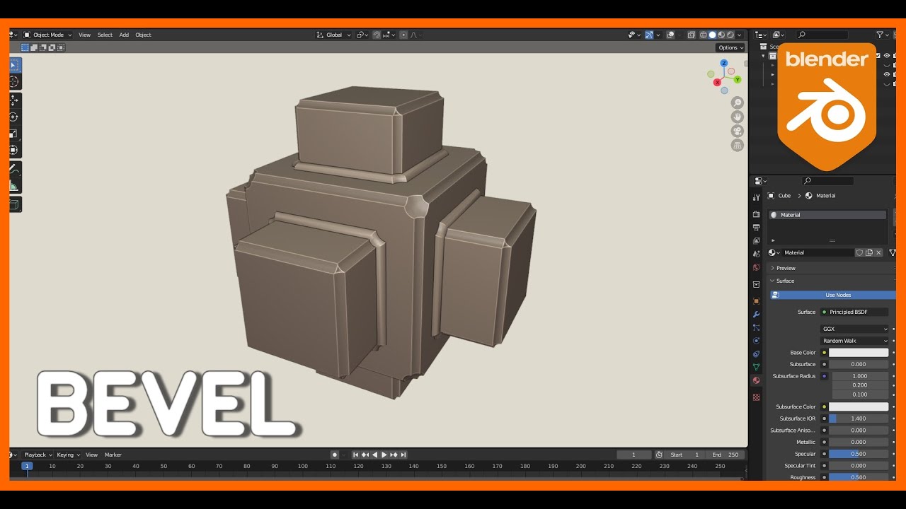 BEVEL - BLENDER 3D - YouTube