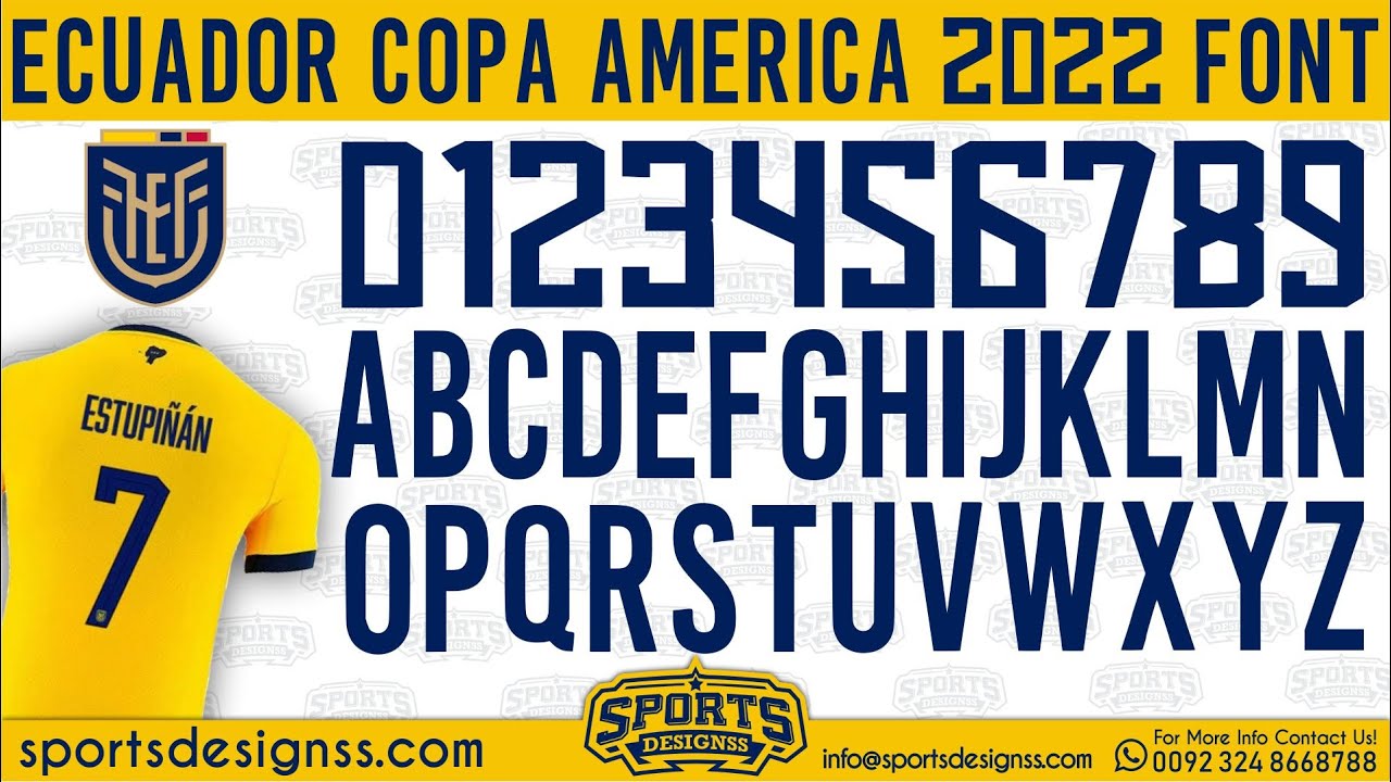 FREE DOWNLOAD: Ecuador 2022 Football Font by Sports Designss_Download ...