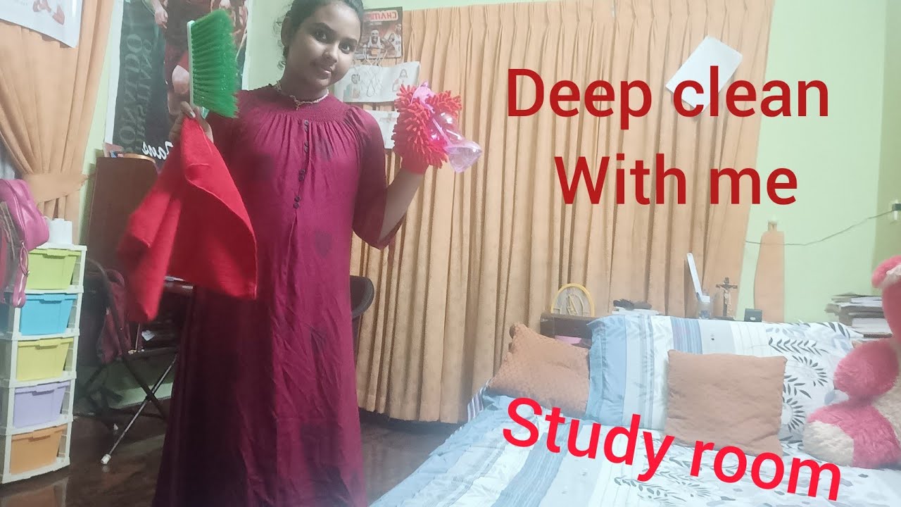 Study room Deep cleaning|Back to school special|clean with me - YouTube