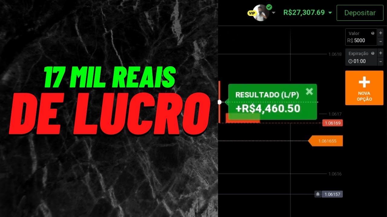 OPÇÕES BINÁRIAS - GANHEI 17 MIL REAIS EM MENOS DE 20 MINUTOS NA IQ ...