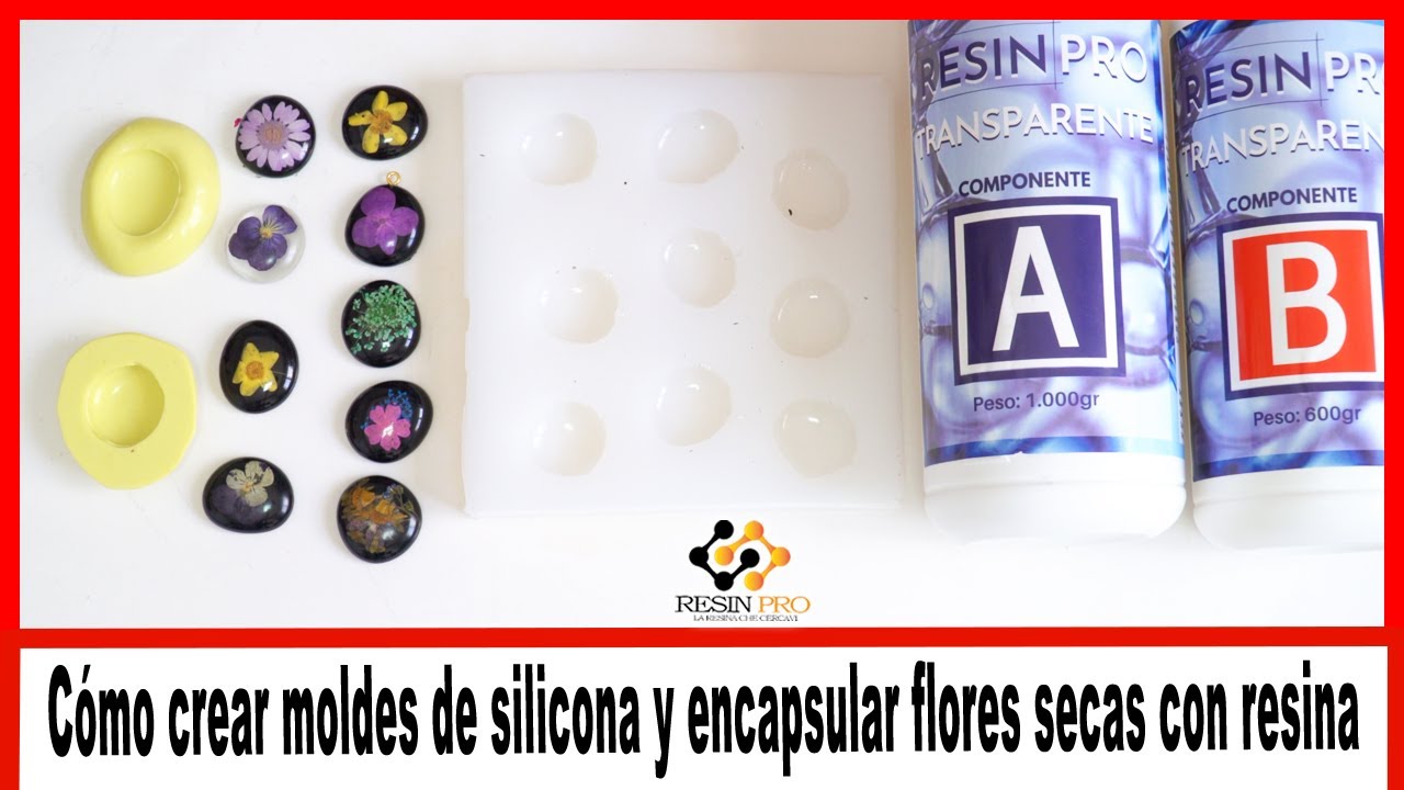 Cómo crear moldes de silicona y encapsular flores secas con resina ...