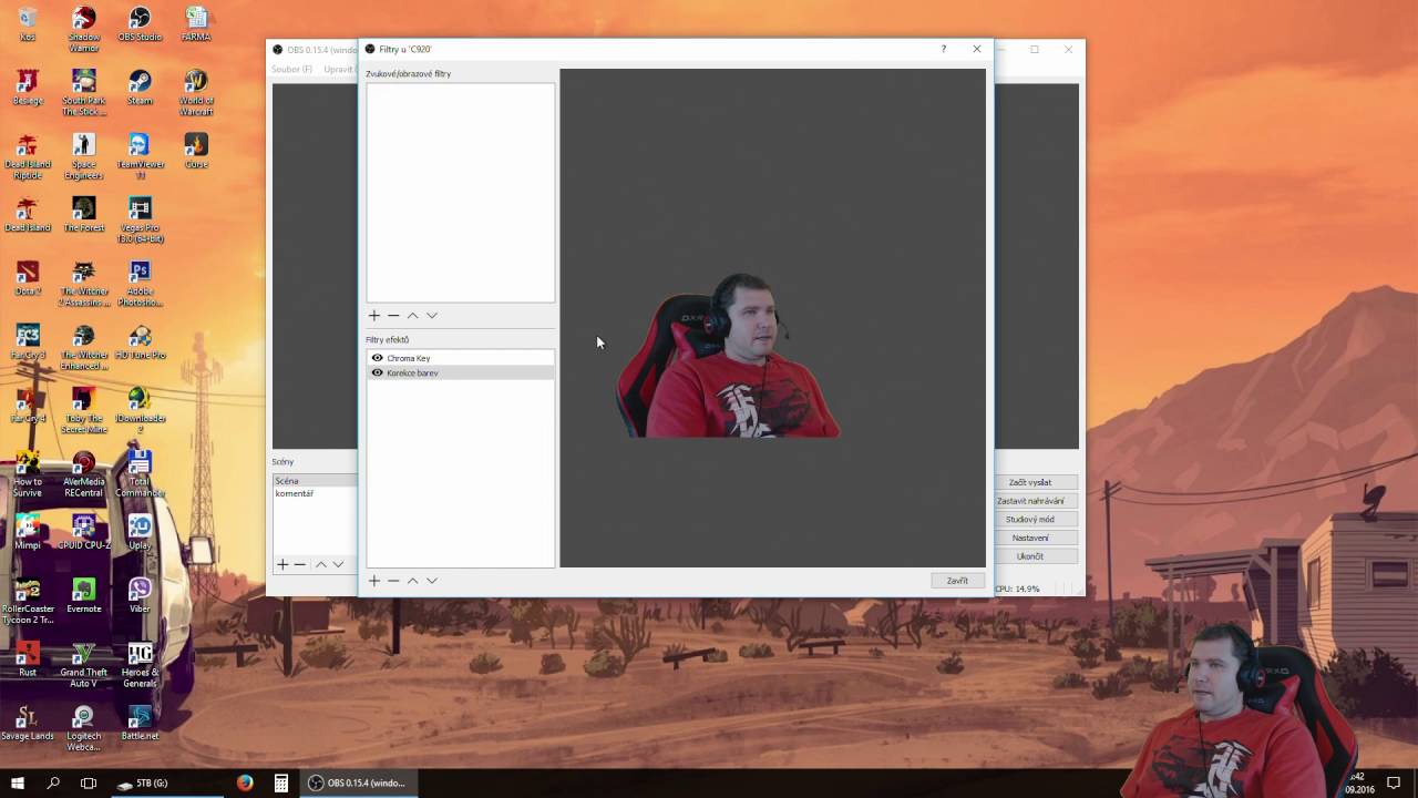 OBS green screen tutorial CZ - YouTube